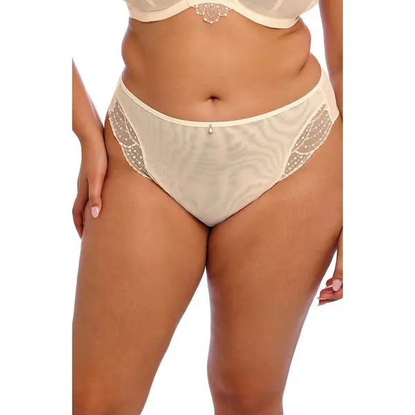 Elomi Priya Full Figure Brazilian Briefs - Vanilla
