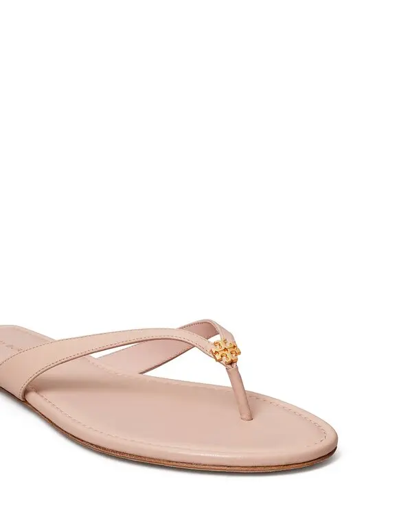Tory Burch Capri Leather Flip Flops - Shell Pink