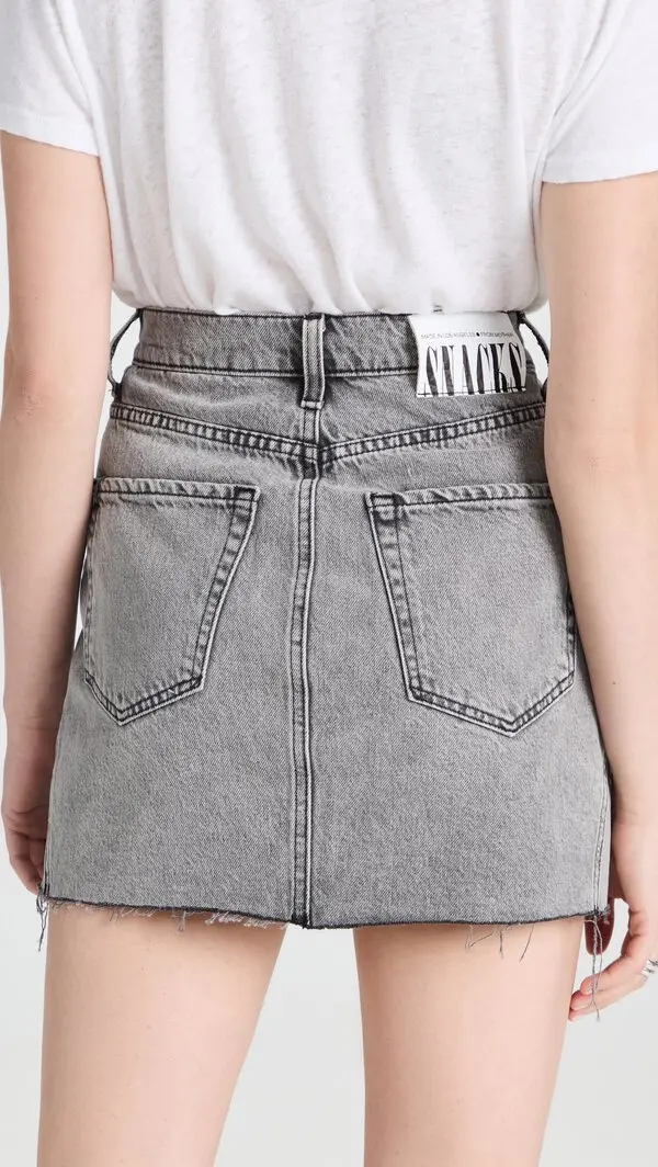 MOTHER High Waisted Wedge Micro Skirt