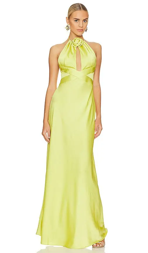 Ronny Kobo Wonder Dress In Green In Chartruse - 30% Off | Editorialist