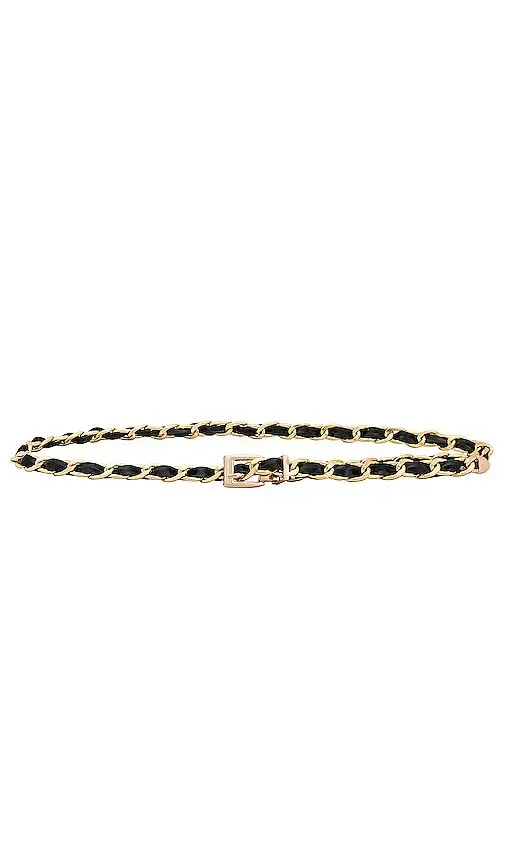 8 Other Reasons Leather Chain Belt - Gold & Black