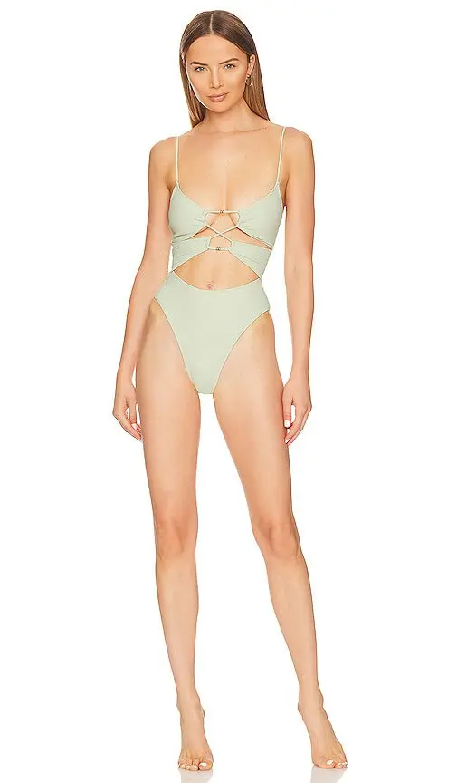 CAMILA COELHO Marcelo One Piece - Pastel Green