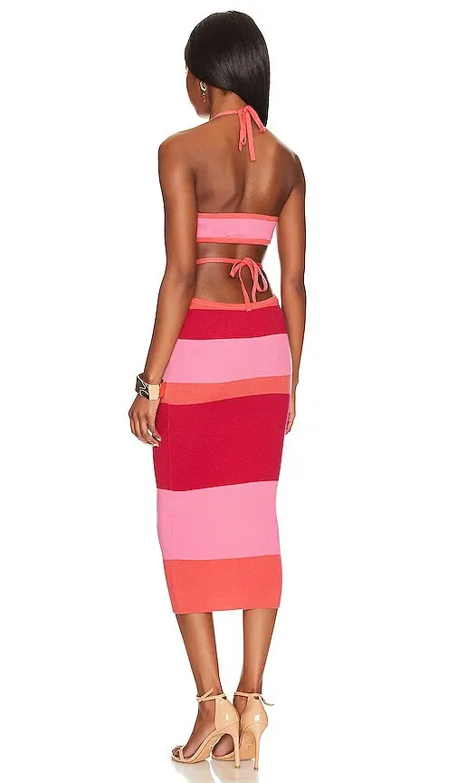 Camila Coelho Emlyn Stripe Knit Dress - Pink Multi - 28% Off | Editorialist