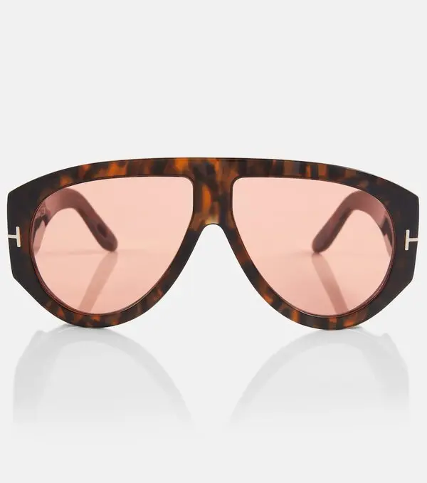 TOM FORD Bronson Aviator Sunglasses - Brown