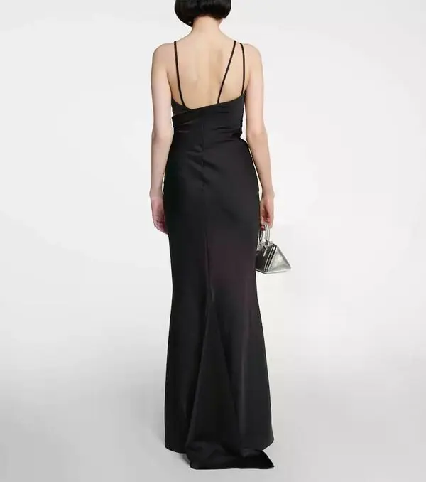 Attico Melva Asymmetrical Maxi Dress