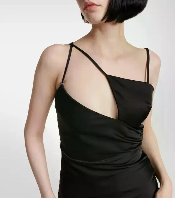 Attico Melva Asymmetrical Maxi Dress