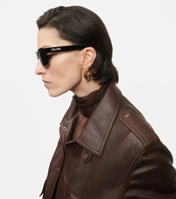 Celine Monochroms 05 Square Sunglasses With Strap