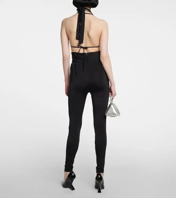 Attico Ruby Halterneck High-rise Slim Pants