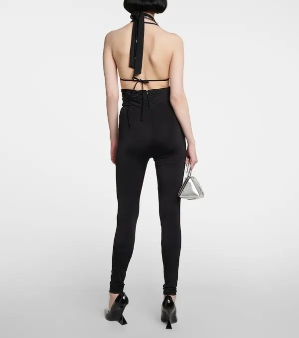 Attico Ruby Halterneck High-rise Slim Pants