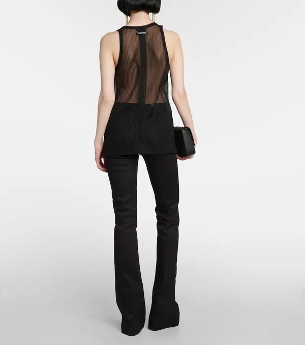 TOM FORD Semi-sheer Ribbed Tank Top