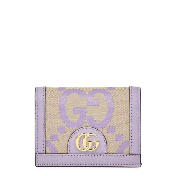 Gucci Ophidia Jumbo Gg Monogrammed Wallet In Lilac - 30% Off