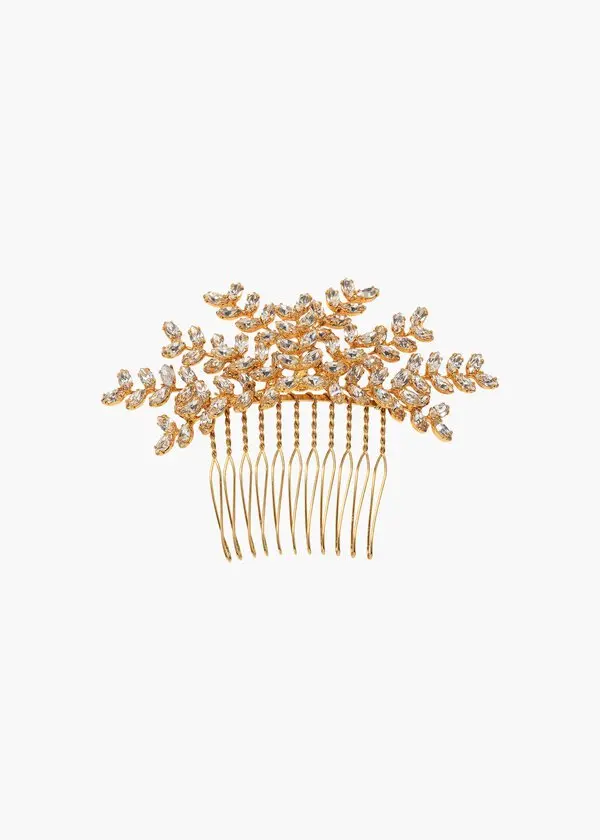 JENNIFER BEHR Mignonette Comb - Crystal Antique Gold
