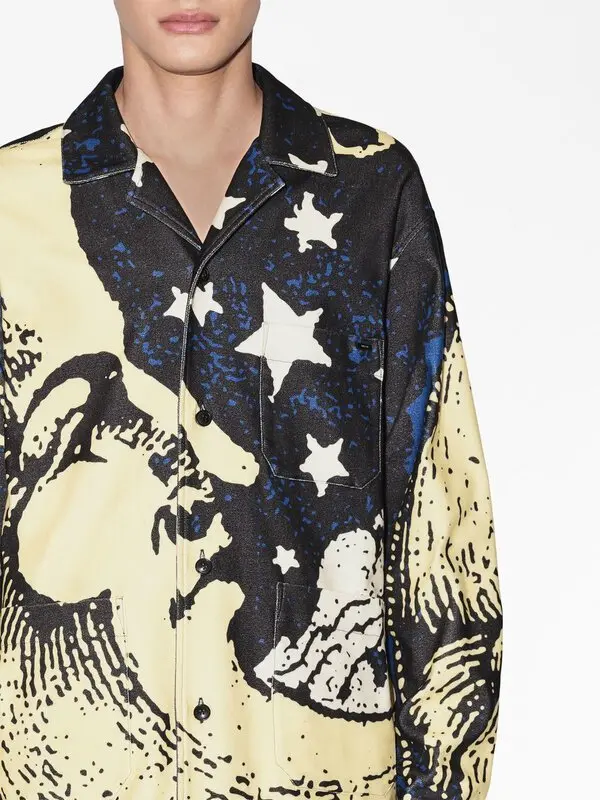 Amiri Moon-print Organic Cotton Shirt