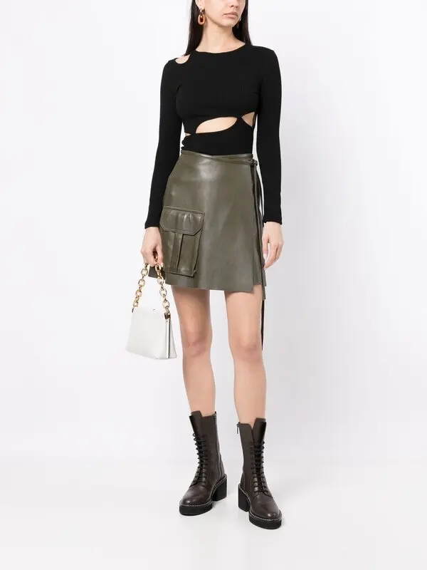 J KOO Cut-out Detail Long Sleeve Sweatshirt