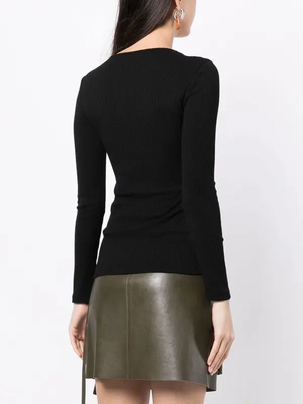 J KOO Cut-out Detail Long Sleeve Sweatshirt
