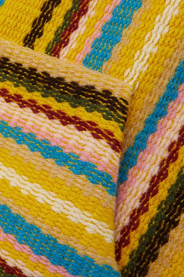 Alanui Follow Your Nature Striped Knitted Merino Wool-jacquard Poncho