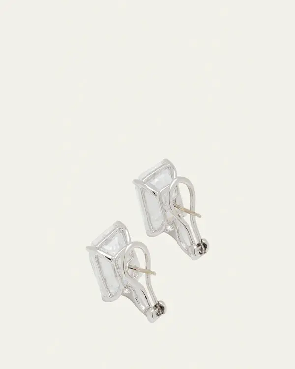 FANTASIA BY DESERIO Sterling Silver Emerald-cut Stud Earrings