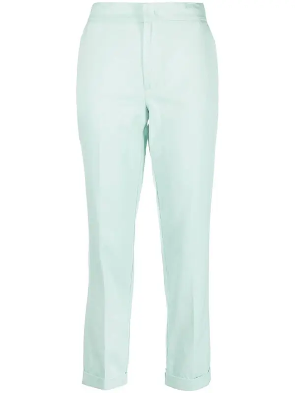 TWINSET Cropped Straight-leg Trousers - Green