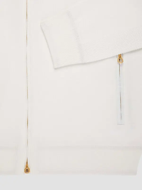 Stefano Ricci Full Zip Sweater - White