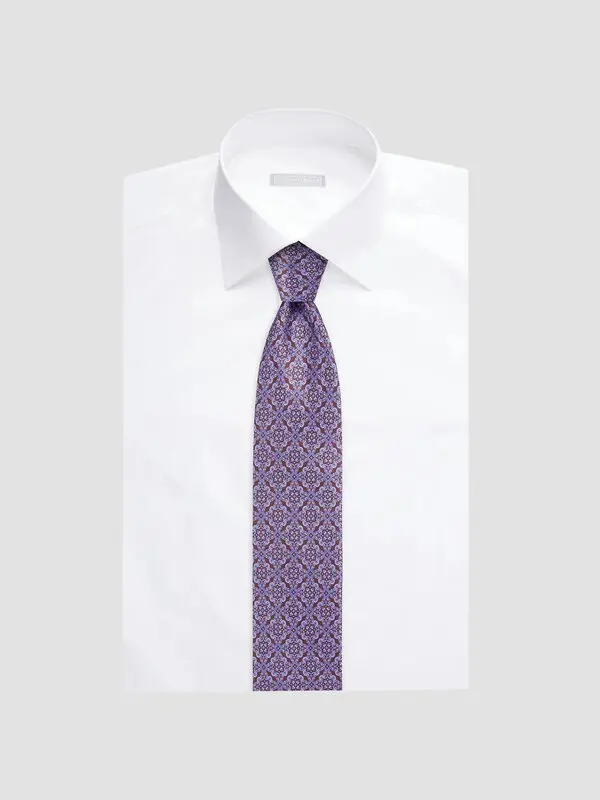 Stefano Ricci Luxury Woven Silk Tie - Brown