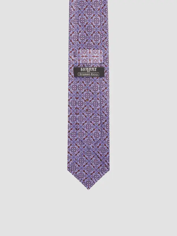 Stefano Ricci Luxury Woven Silk Tie - Brown