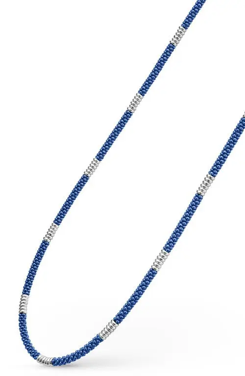 Lagos Caviar Ceramic Beaded Necklace - Blue