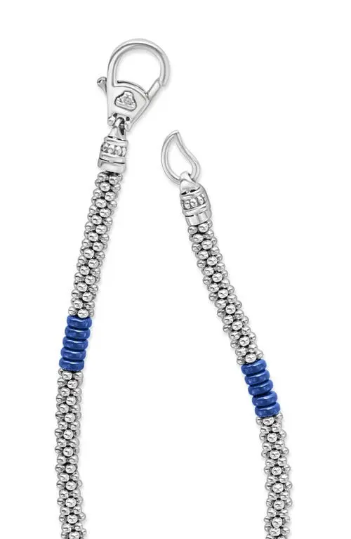 Lagos Caviar Ceramic Station Necklace - Blue