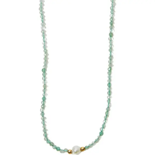 Argento Vivo Freshwater Pearl Beaded Necklace - Gold