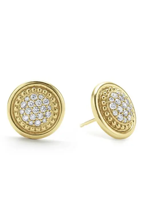 Lagos Meridan Pavé Diamond Stud Earrings