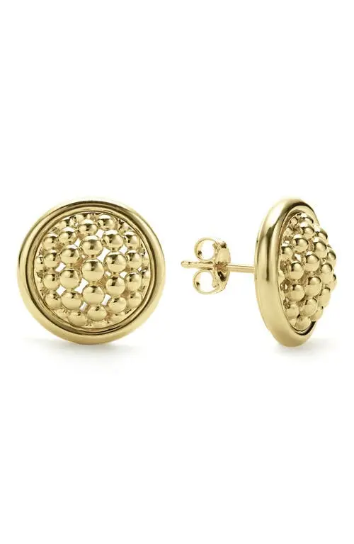 Lagos Meridan Caviar Stud Earrings - Gold