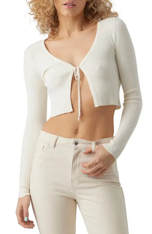 Vero Moda Glory Tie Neck Ribbed Cardigan