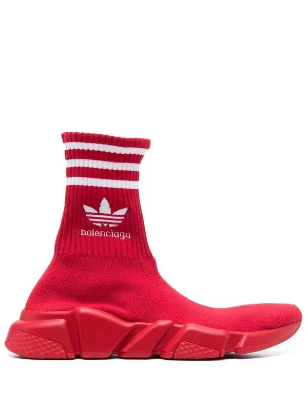 Balenciaga X Adidas Speed Sock-style Sneakers - Red