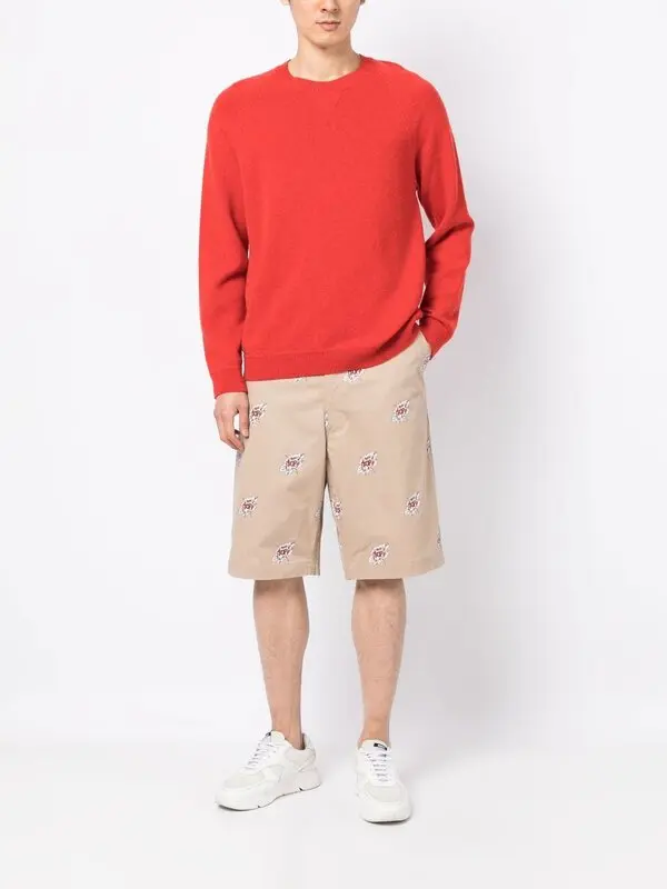 Junya Watanabe Graphic-print Cotton Shorts