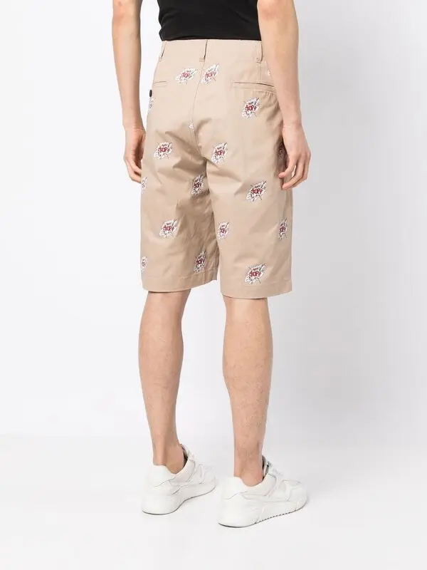 Junya Watanabe Graphic-print Cotton Shorts