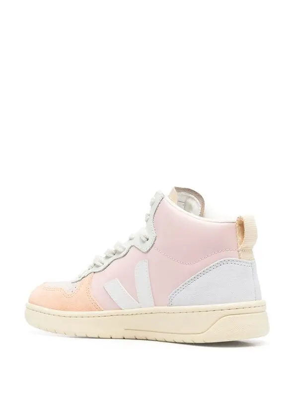 VEJA V-15 Leather Sneakers - Pink