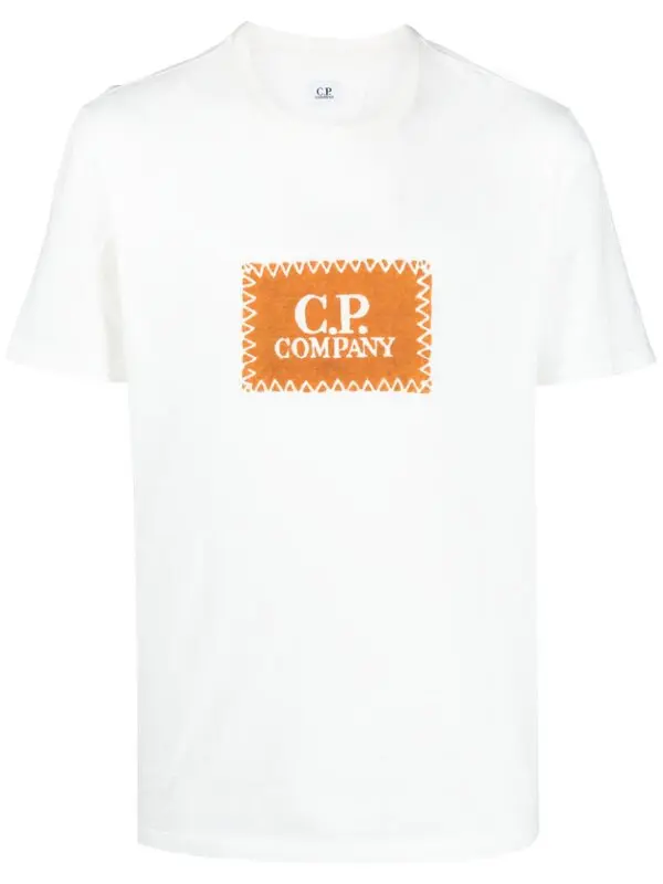C.P. COMPANY Logo-print Cotton T-shirt - White