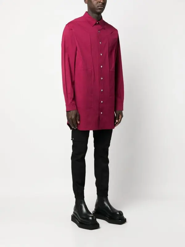 Rick Owens Long-sleeve Buttoned Shirt Jacket