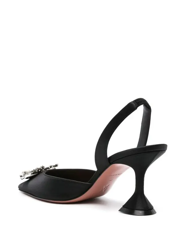 Amina Muaddi Begum 70mm Slingback Pumps - Black