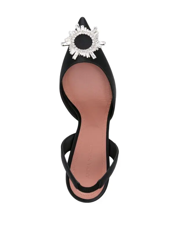 Amina Muaddi Begum 70mm Slingback Pumps - Black