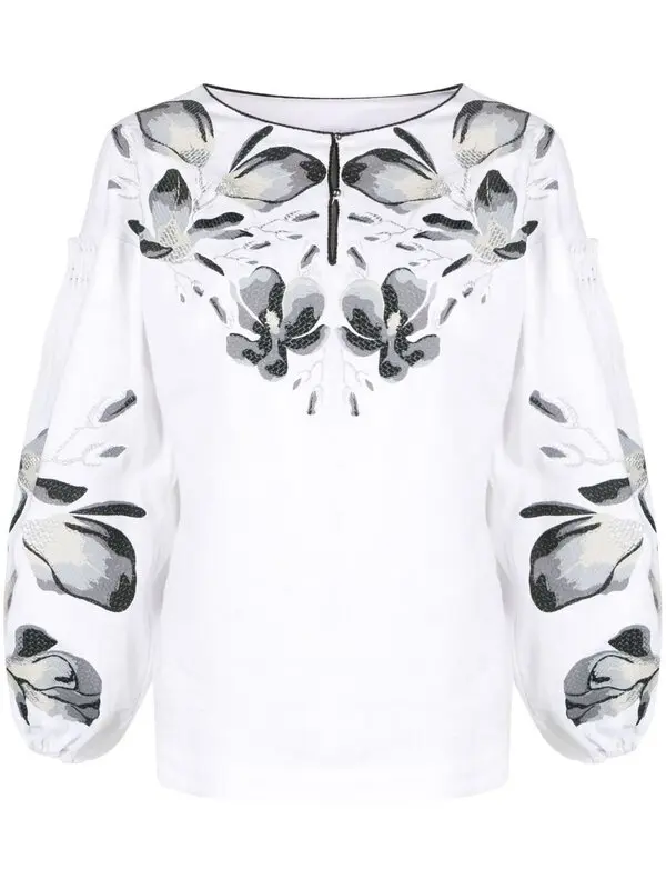 Yuliya Magdych Floral-embroidery Blouse