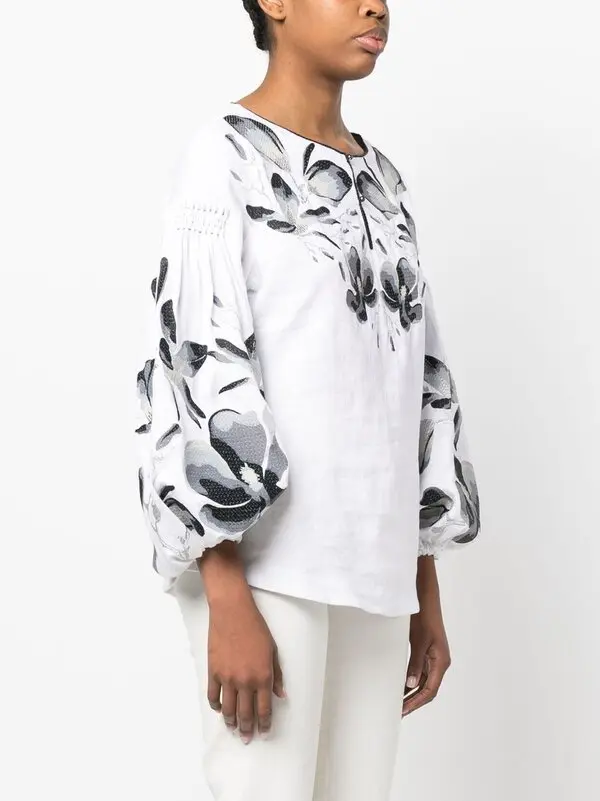 Yuliya Magdych Floral-embroidery Blouse