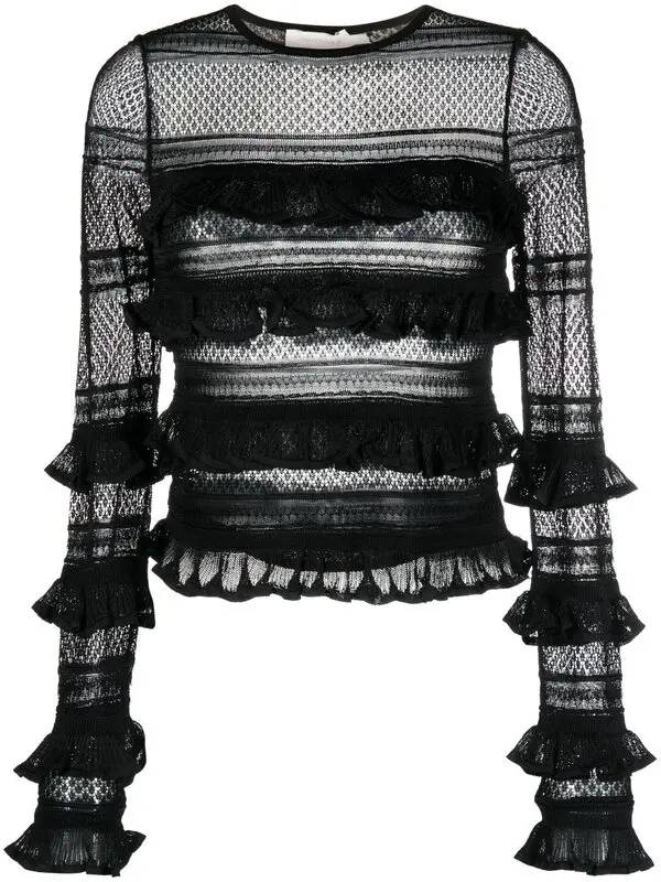 Zimmermann Wonderland Frill Ruffled Top