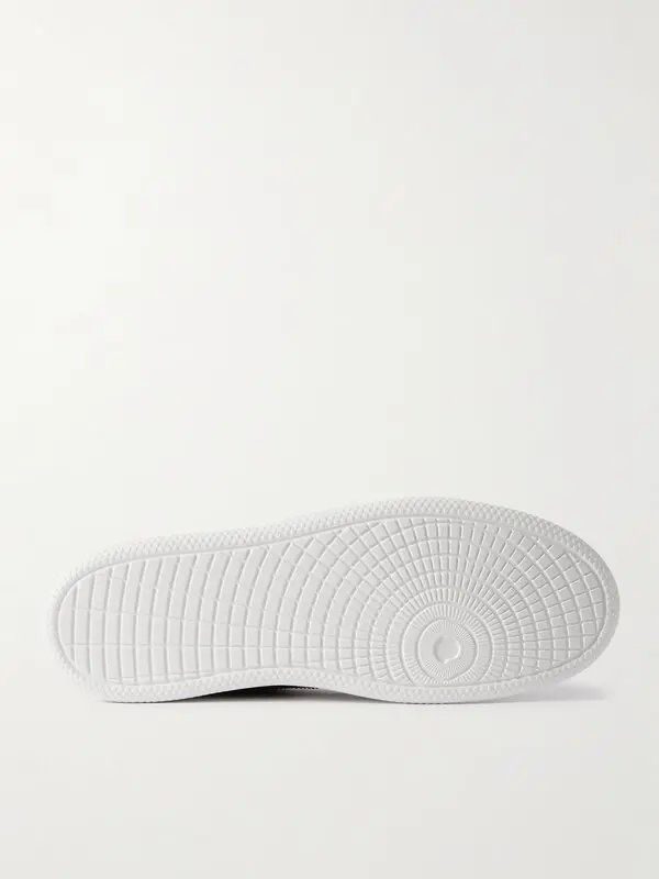 Moncler Monaco M Striped Leather Sneakers