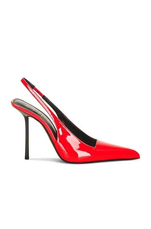 Saint Laurent Paloma Slingback Pump - Highlighter Coral