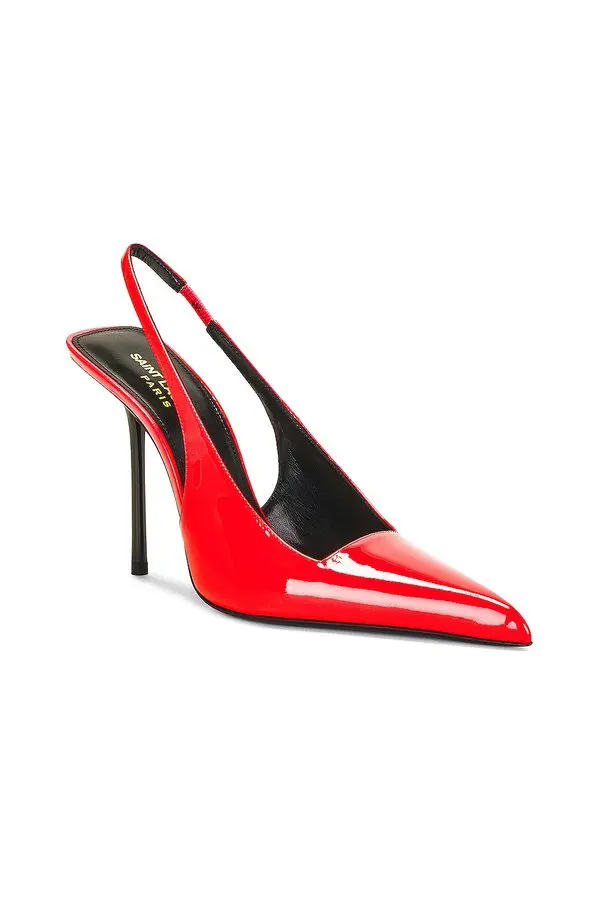 Saint Laurent Paloma Slingback Pump - Highlighter Coral
