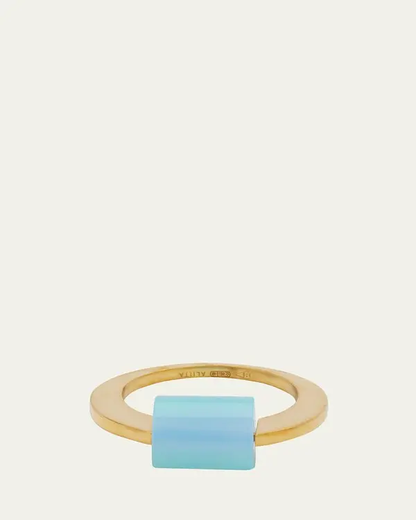 ALIITA Deco Cilindro Ring - Blue Agate