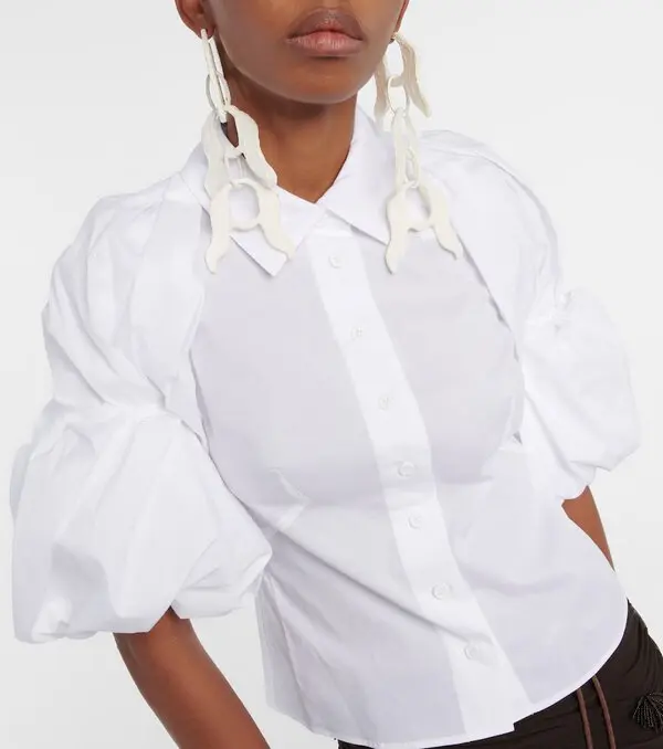 Jacquemus La Chemise Maraca Cotton Poplin Shirt - White