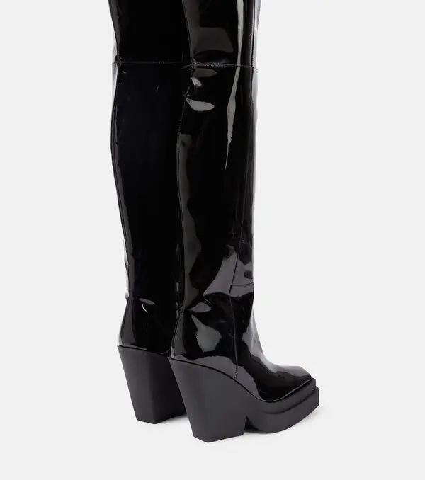 GIA BORGHINI Gia 31 Patent Leather Over-the-knee Boots