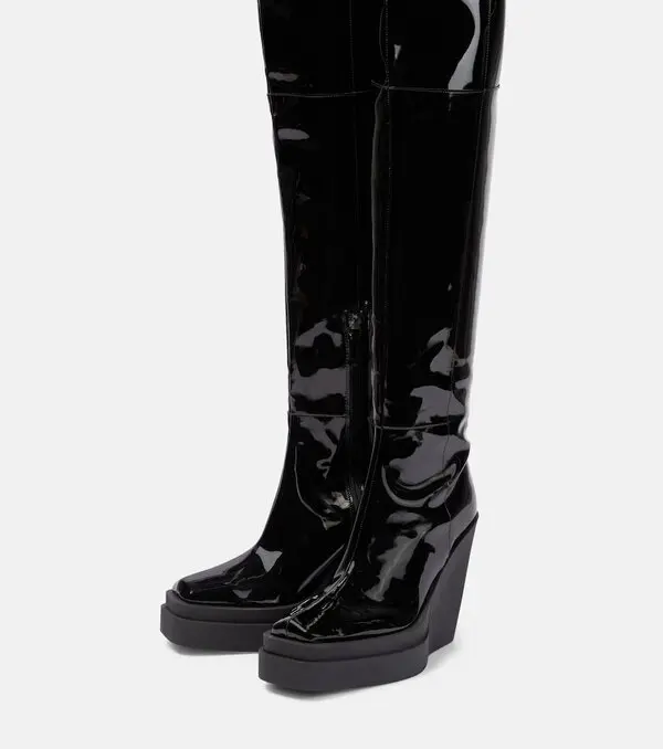 GIA BORGHINI Gia 31 Patent Leather Over-the-knee Boots