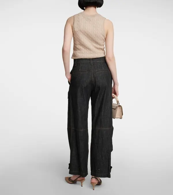Brunello Cucinelli High-rise Cotton Cargo Pants